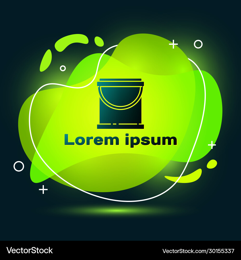 Black paint bucket icon isolated on Royalty Free Vector