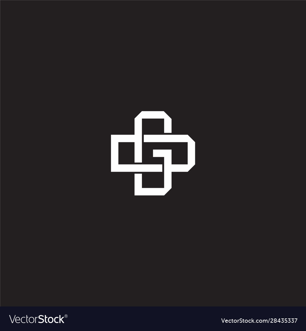 Initial letter overlapping interlock logo Vector Image