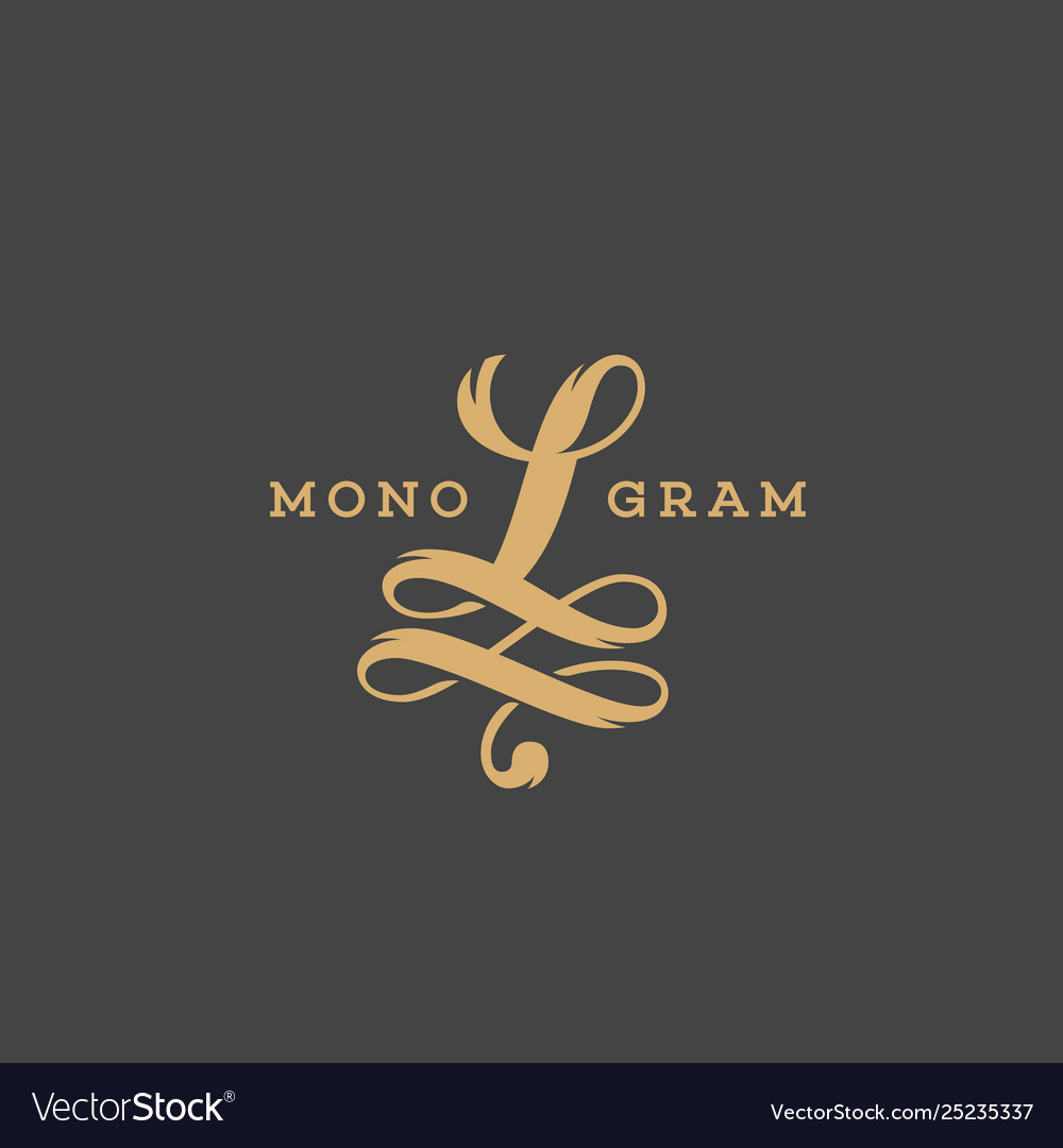 Monogram l Royalty Free Vector Image - VectorStock