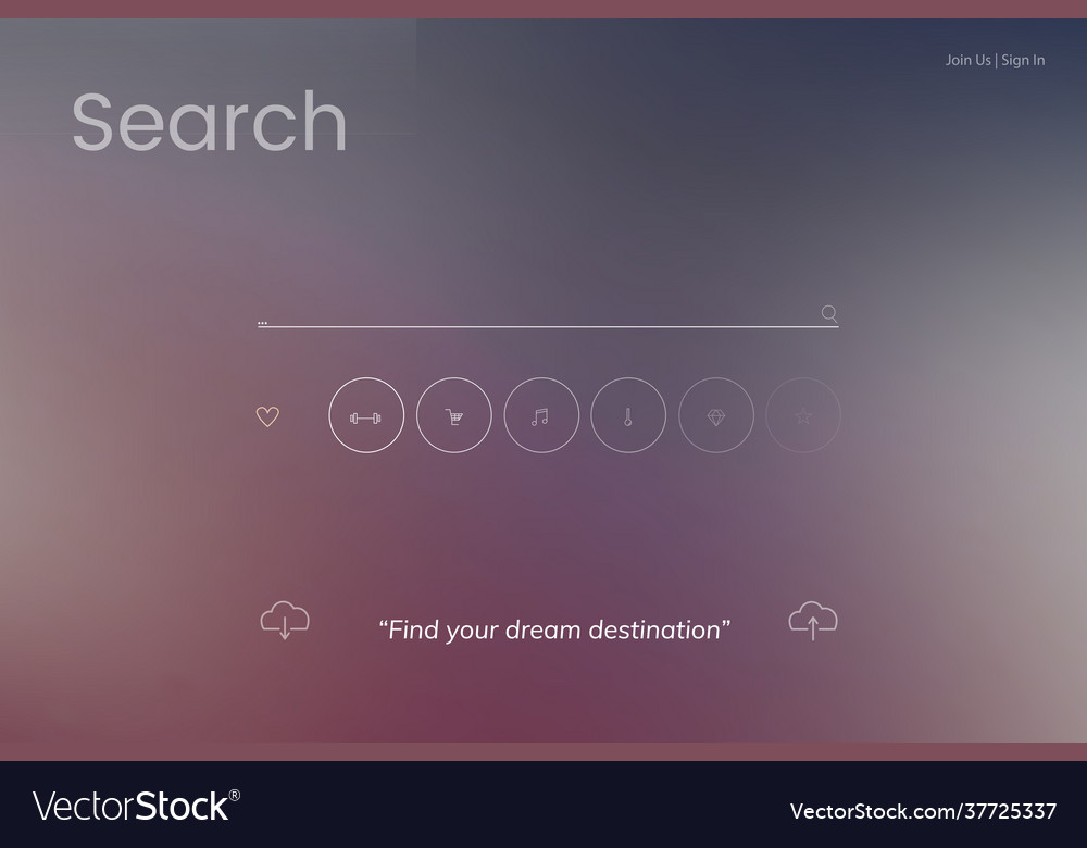 Search page design Royalty Free Vector Image - VectorStock