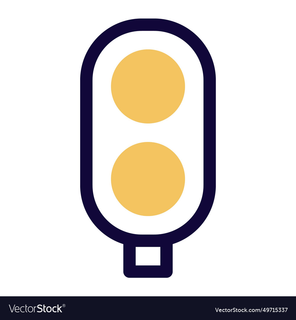 Traffic signal for road intersection control Vector Image
