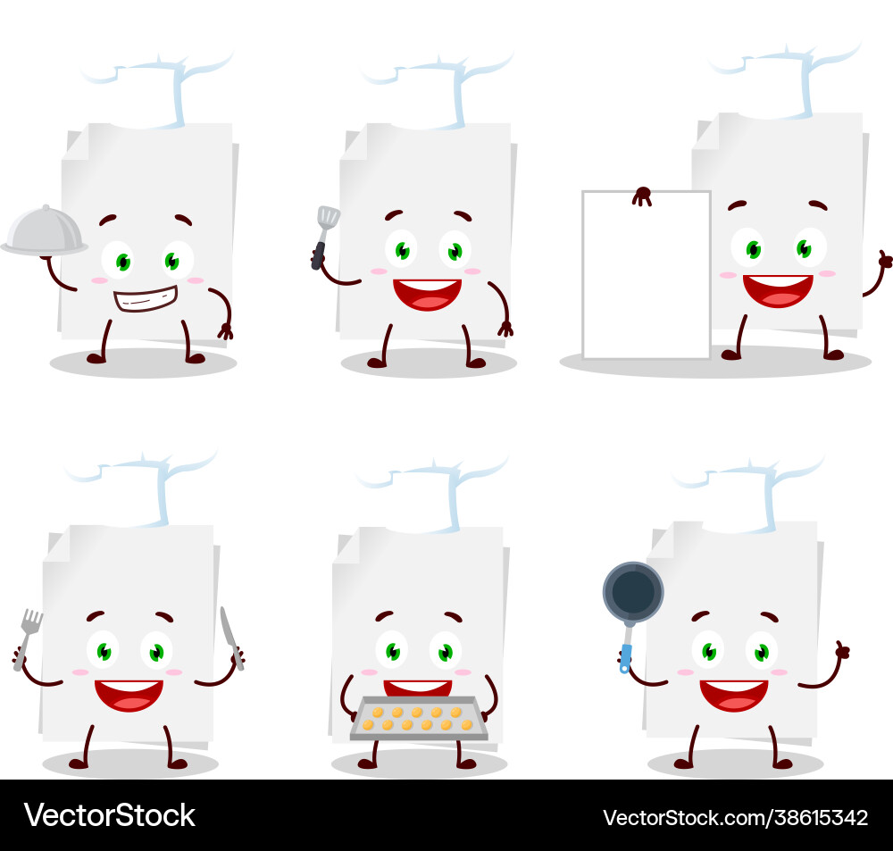 Cartoon character blank sheet paper Royalty Free Vector