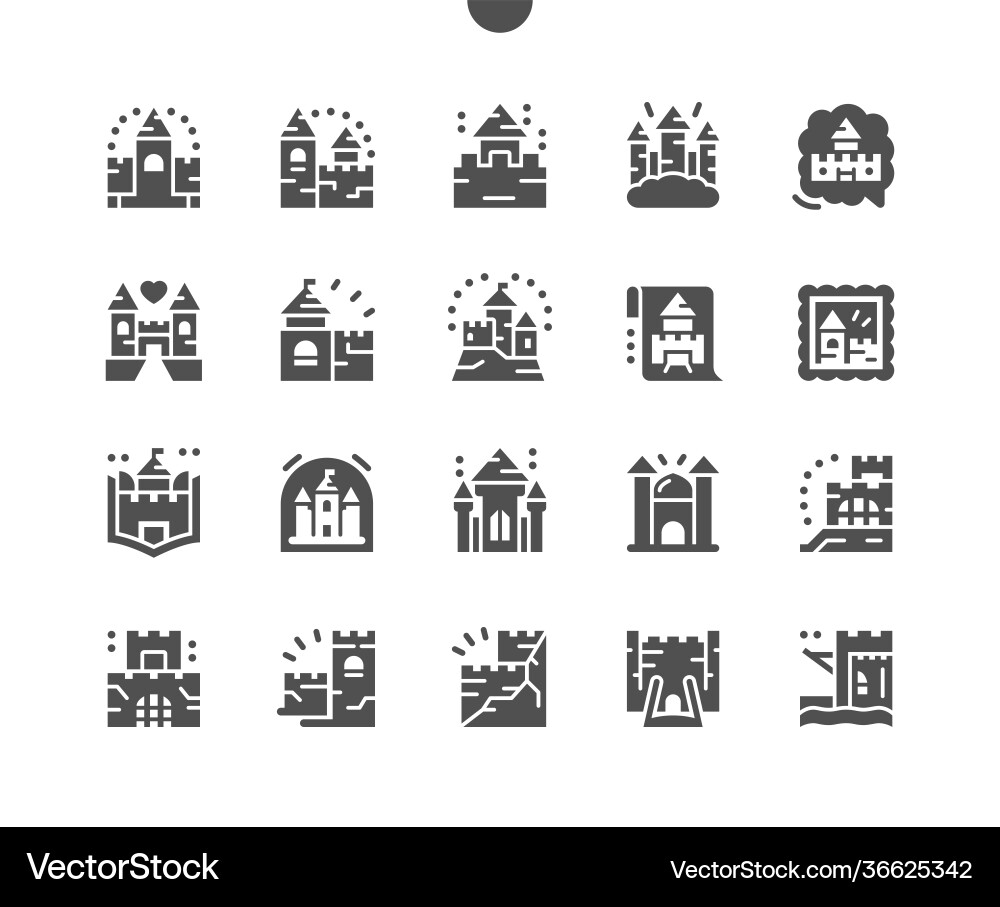 Castles and fortresses building architecture Vector Image