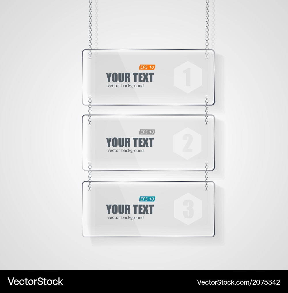 Glass progress background Royalty Free Vector Image