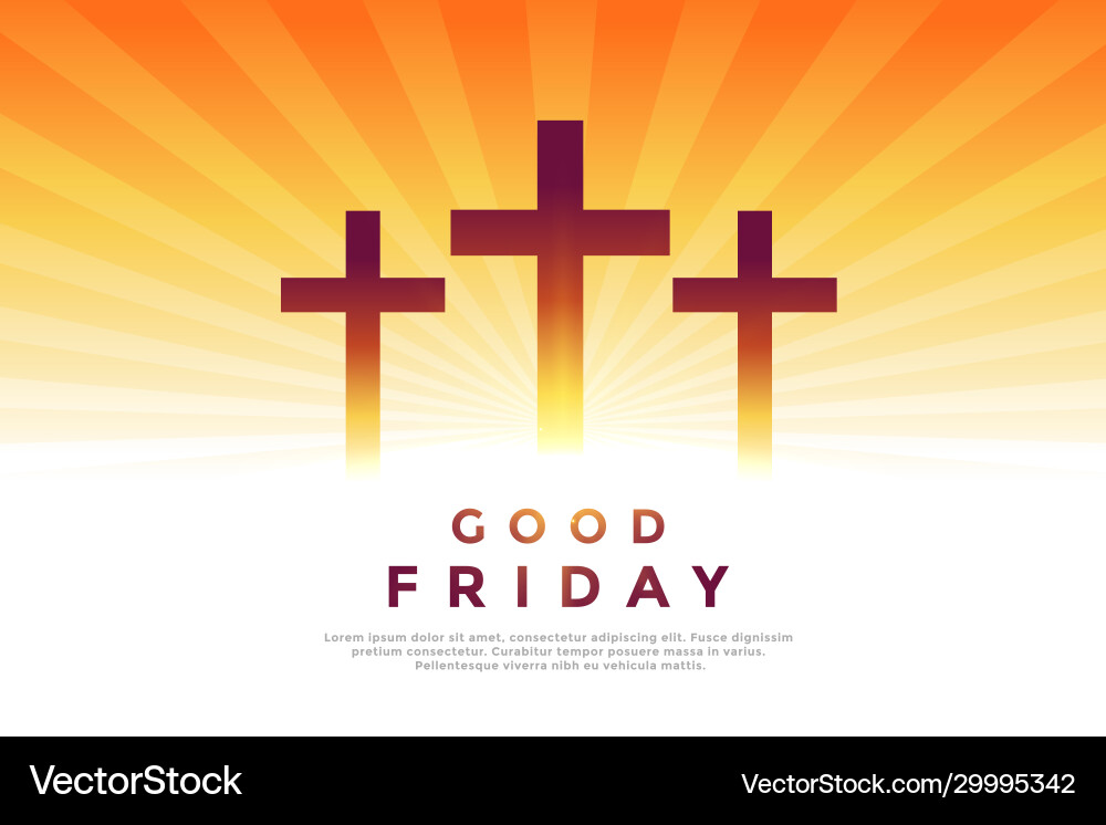 Three cross glowing symbols for good friday design