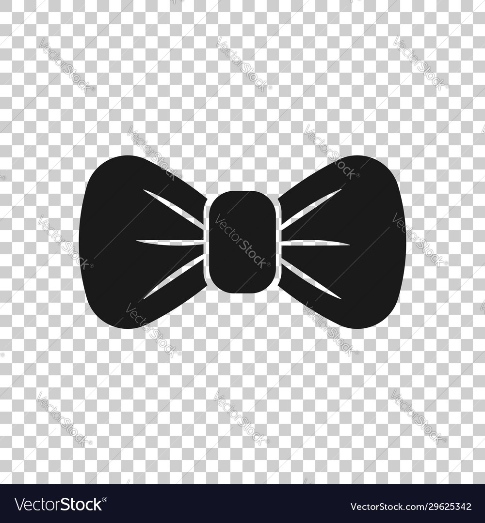 Tie bow icon in flat style bowtie on white Vector Image