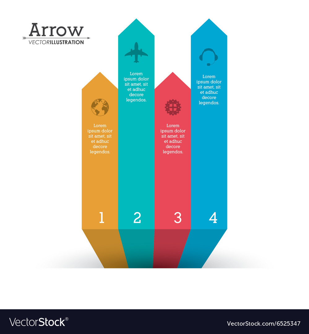 Arrow shape design Royalty Free Vector Image - VectorStock