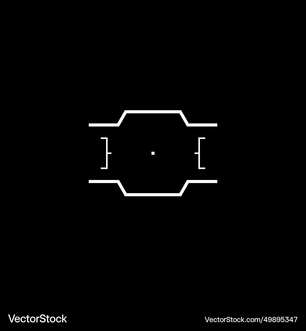 Cyberpunk style target hud futuristic aim Vector Image