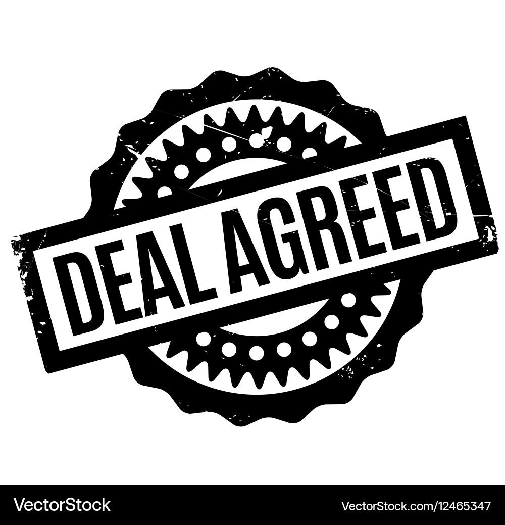Deal agreed rubber stamp Royalty Free Vector Image
