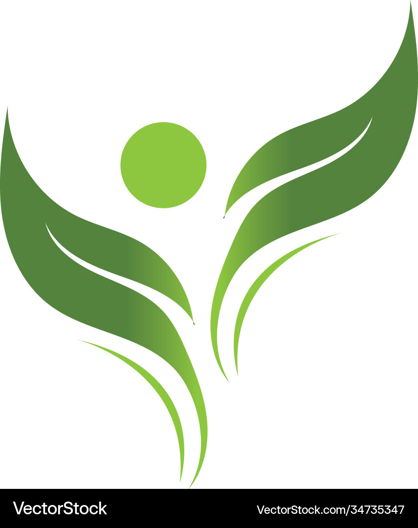 Healthy life logo template icon Royalty Free Vector Image