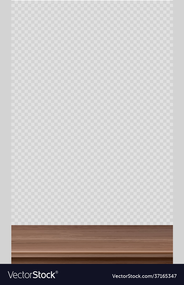 Large table top solid wood texture transparent Vector Image