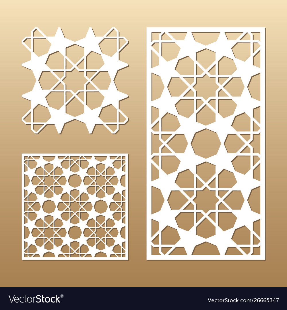 Laser cut panel Royalty Free Vector Image - VectorStock