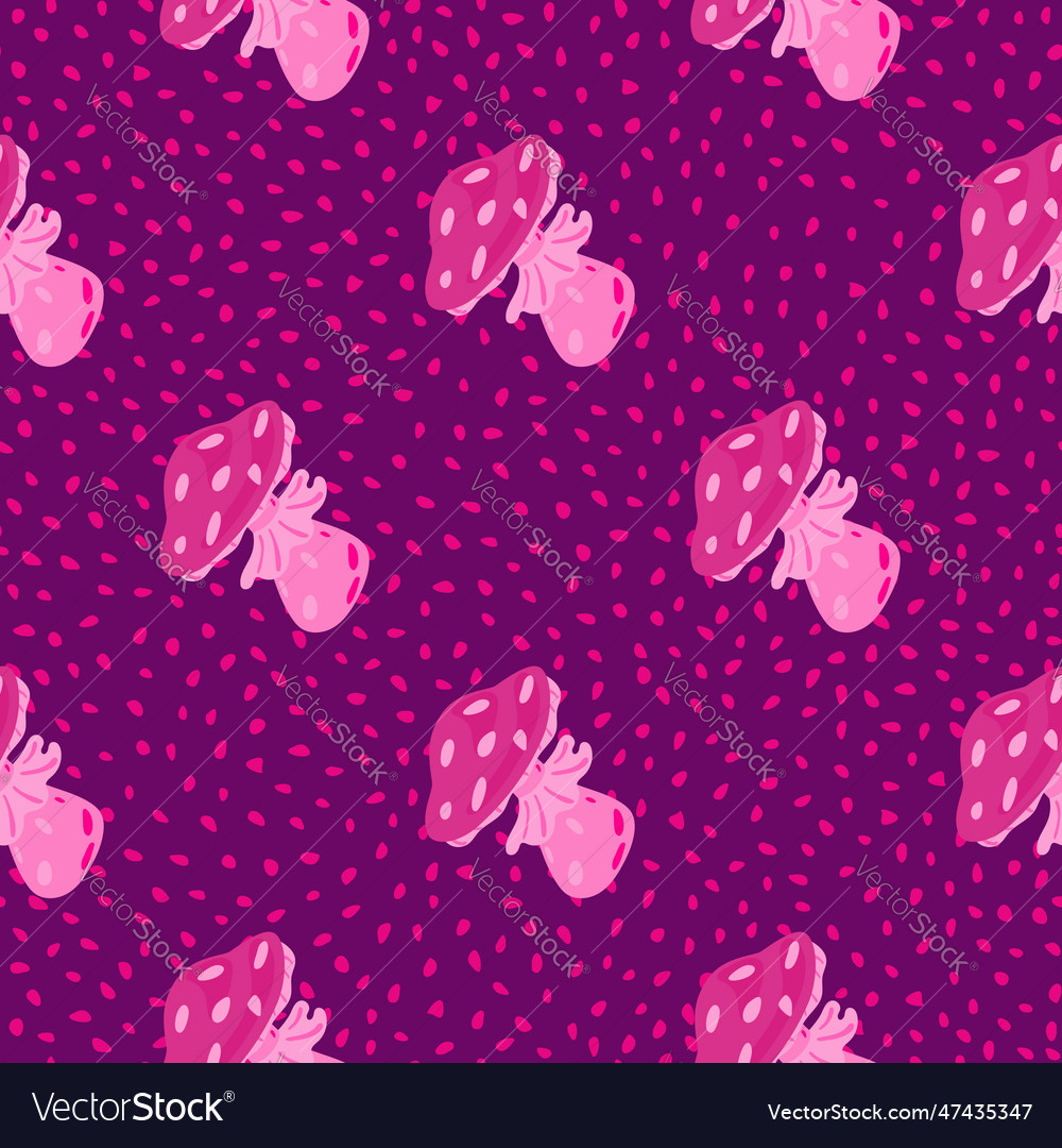 Magical magic fly agaric seamless pattern Vector Image
