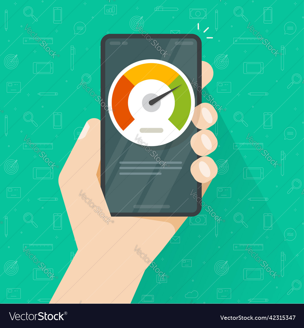 Speed optimize of load website page on cell phone Vector Image Speed optimize of load website page on cell phone Vector Image