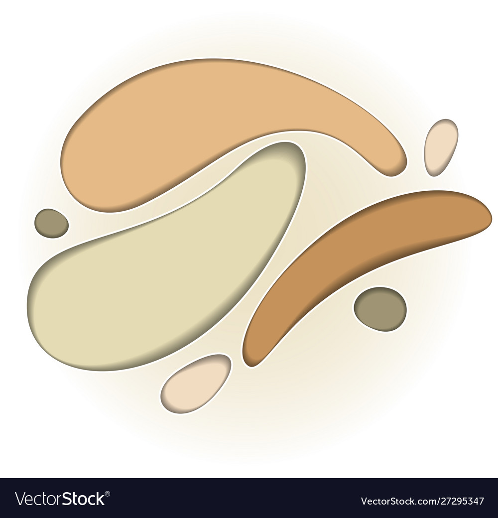 Summer Abstraction Art Abstract Curve Shapes Vector Image