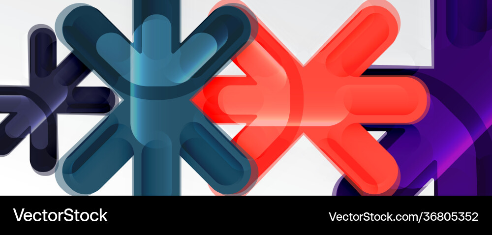 Abstract glossy crosses background for business Vector Image