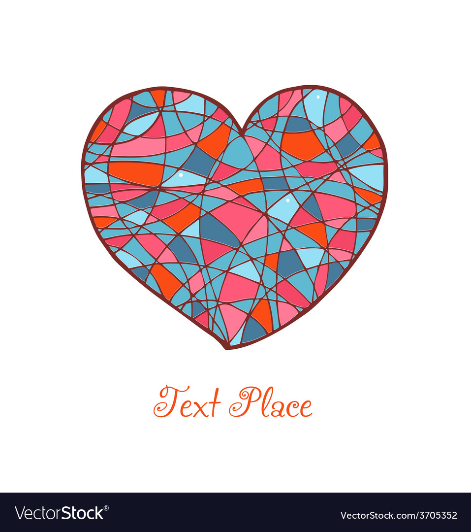 Abstract heart design Royalty Free Vector Image