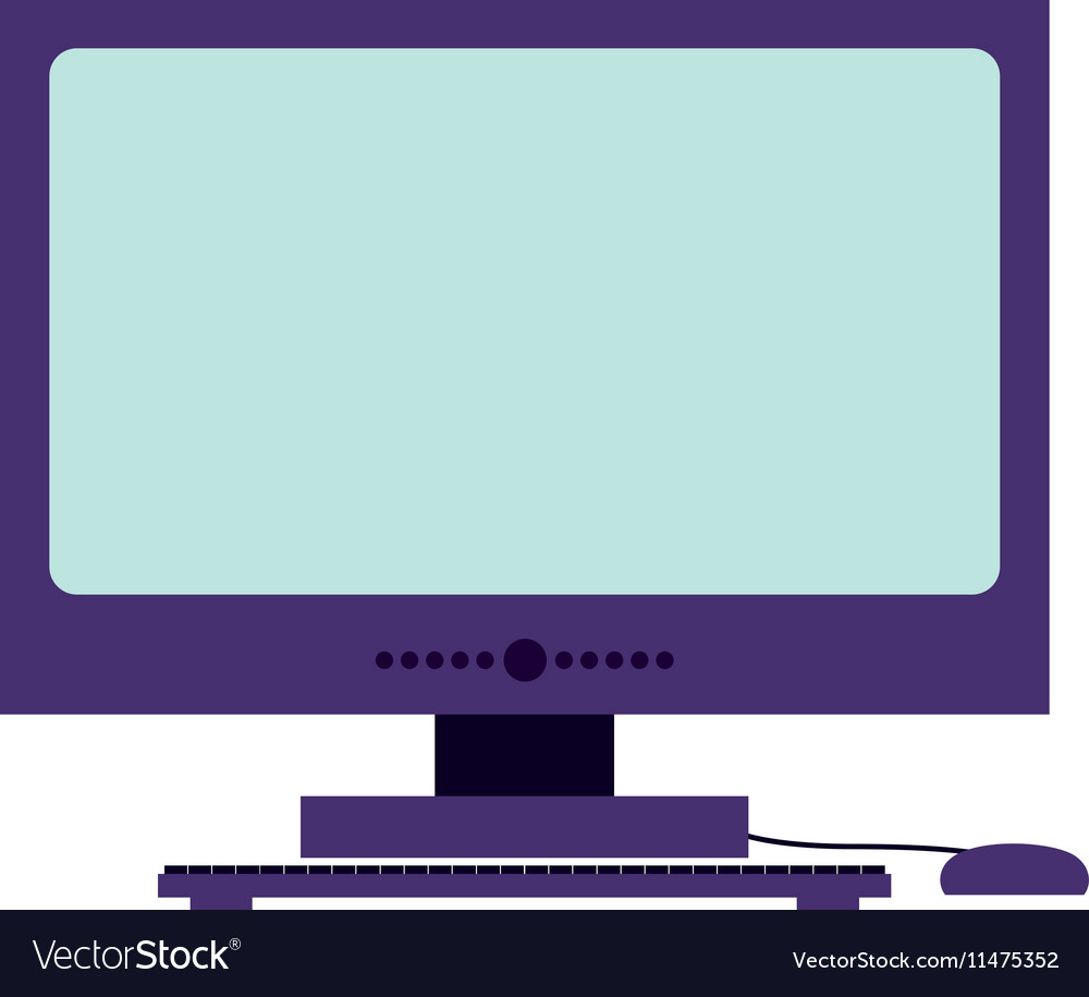 Computer device icon Royalty Free Vector Image