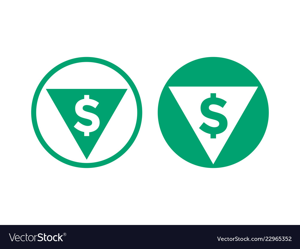 Cost price dollar decrease and grow icon Vector Image