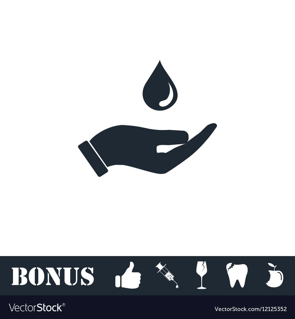 Drop icon flat Royalty Free Vector Image - VectorStock