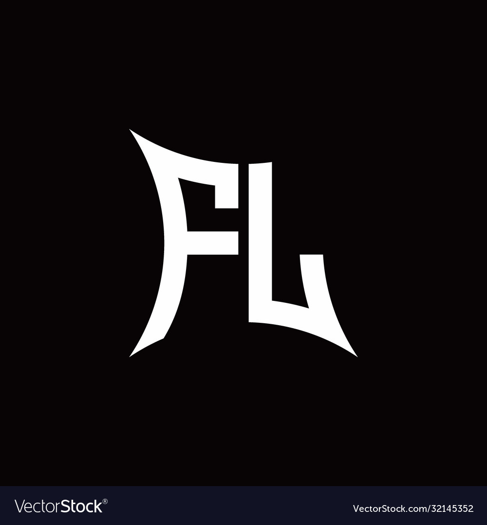 Fl Monogramm-Logo mit scharfer Form Lizenzfreier Vektor