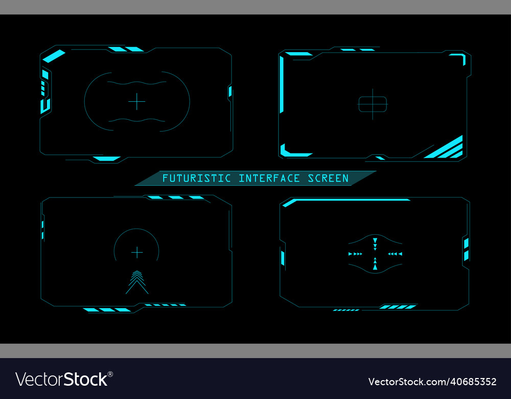 Futuristic interface screen design Royalty Free Vector Image