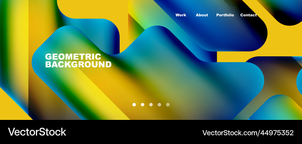 Geometric fluid shapes with liquid colors abstract