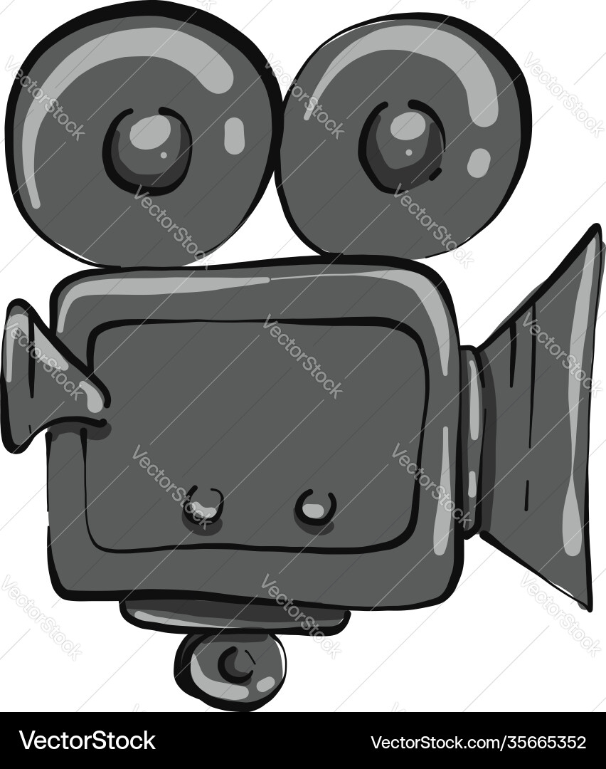 Old camera on a white background Royalty Free Vector Image