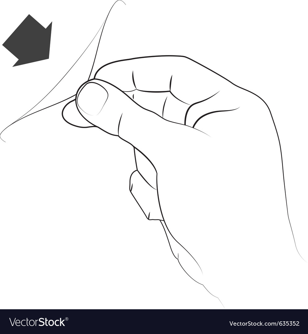 Pulling a sticker Royalty Free Vector Image - VectorStock