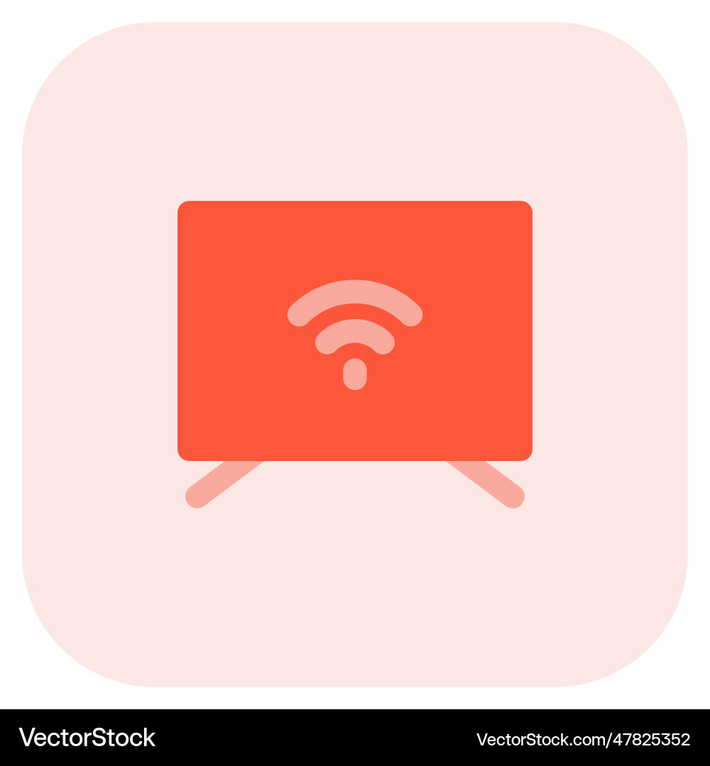 Smart tv with wifi connectivty for streaming Vector Image
