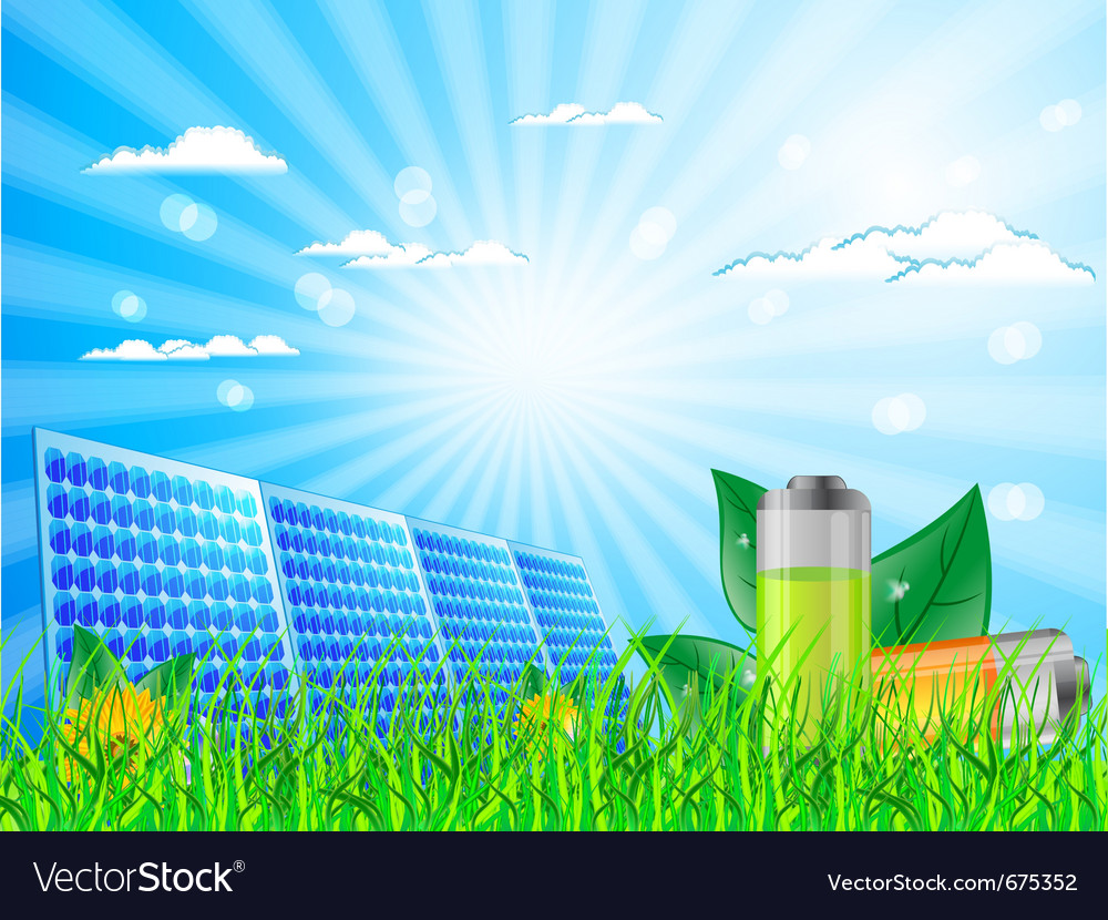 Solar panel Royalty Free Vector Image - VectorStock