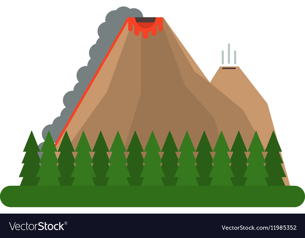 Volcano Royalty Free Vector Image - VectorStock