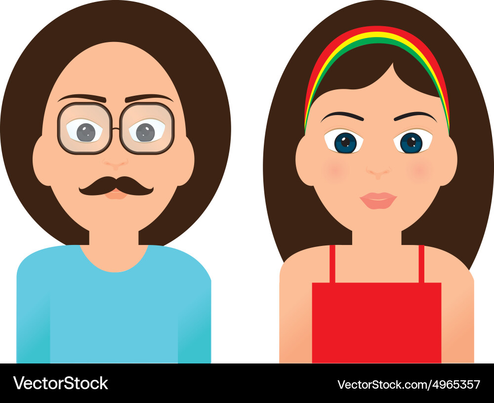 Abstract people icons on a white background Vector Image