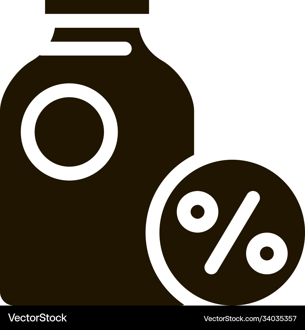 Bonus glass jar icon glyph Royalty Free Vector Image