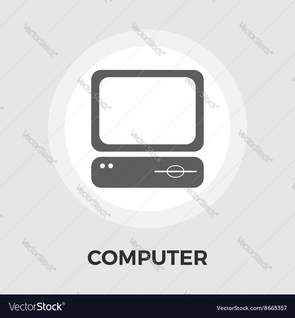 Computer flat icon Royalty Free Vector Image - VectorStock