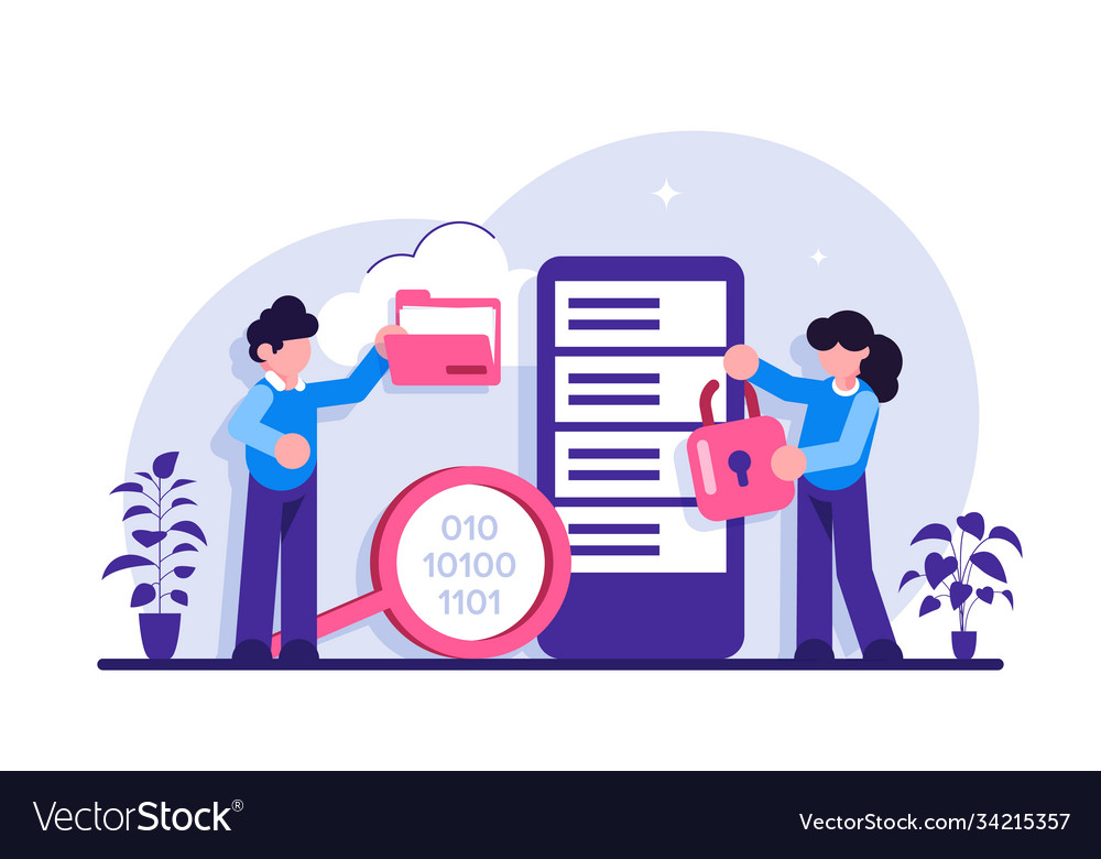 Data analytics manage database developer Vector Image