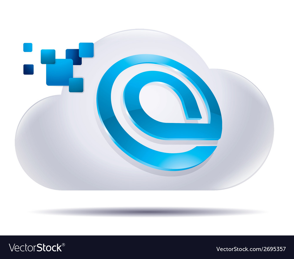 Digital cloud Royalty Free Vector Image - VectorStock