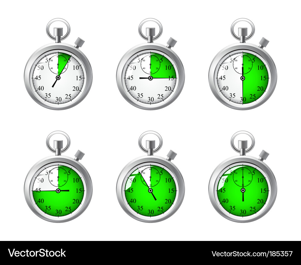Digital Stopwatch Object Royalty Free Vector Image