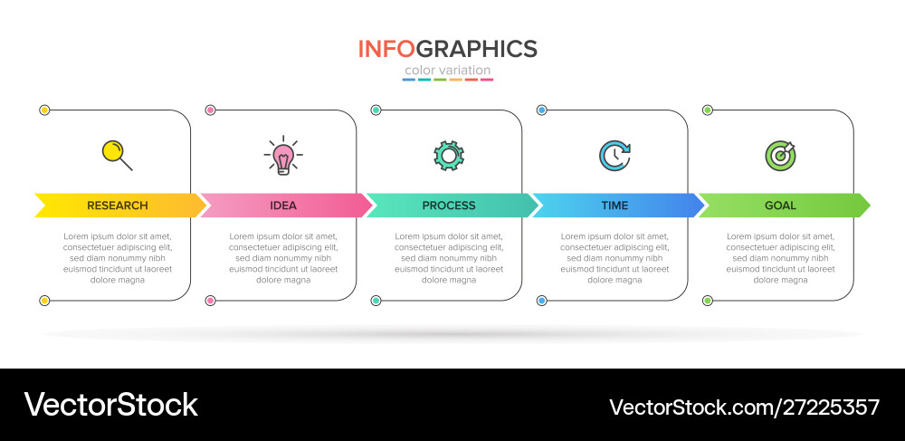 Infographic design with icons and 5 options Vector Image