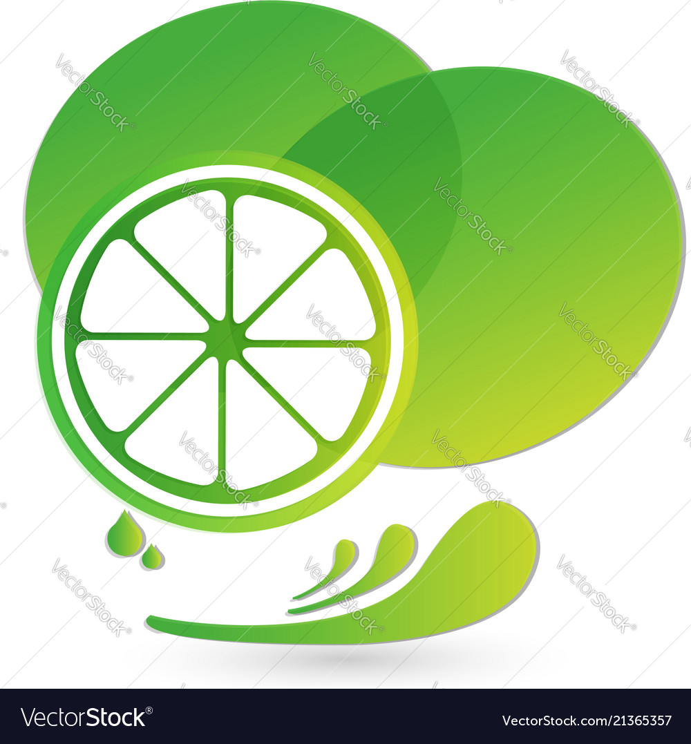 Lime green splash juice of citrus icon Royalty Free Vector