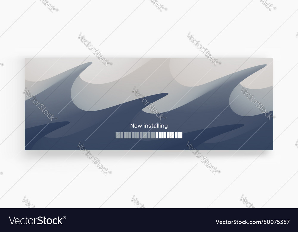 Loading process screen installing app or software Vector Image Loading process screen installing app or software Vector Image