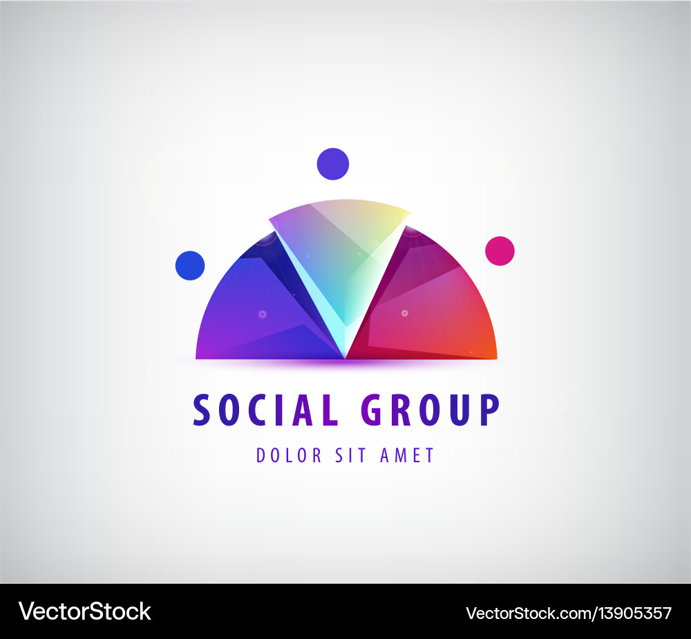Men social relationship logo and icon 3 Royalty Free Vector