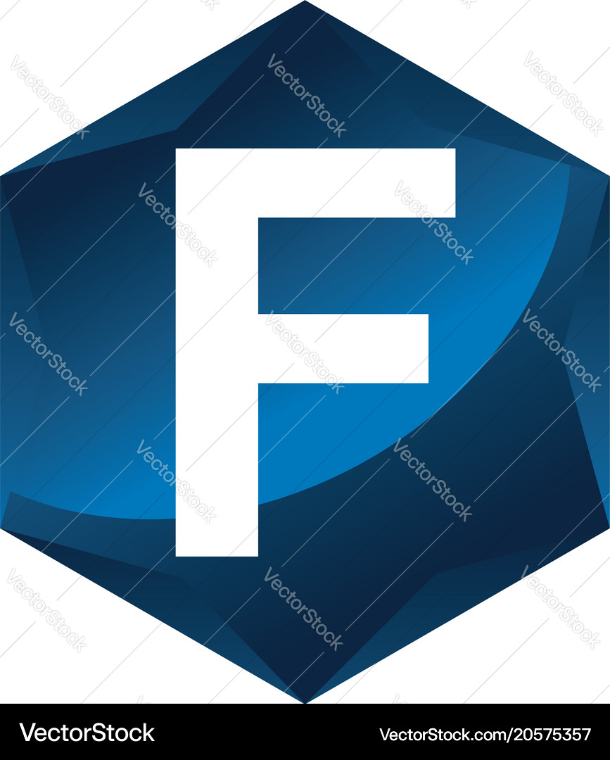 Modern letter f Royalty Free Vector Image - VectorStock