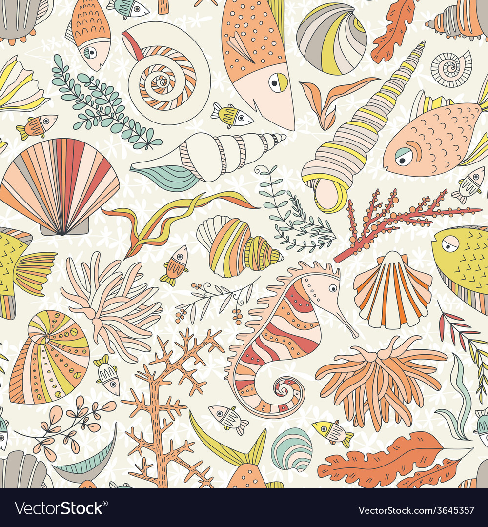 Ocean pattern Royalty Free Vector Image - VectorStock