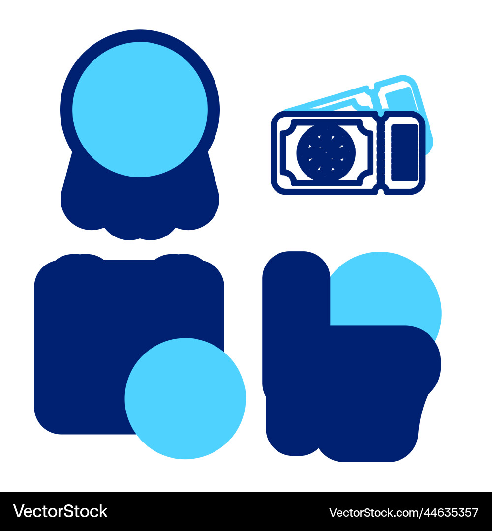 Set line basketball backboard medal game ticket Vector Image