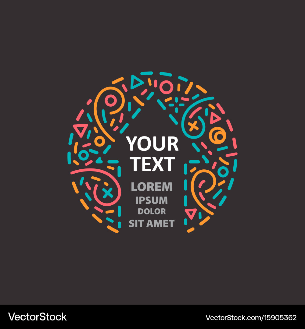 Abstract business sign design template with arrow Vector Image