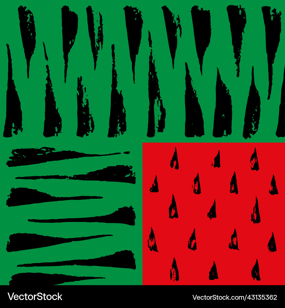 Art watermelon minimal summer fruit abstract red Vector Image