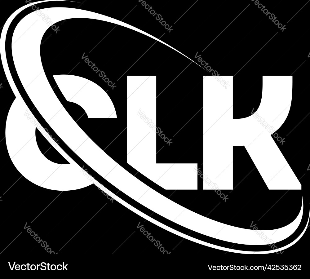 Clk logo letter letter logo design Royalty Free Vector Image