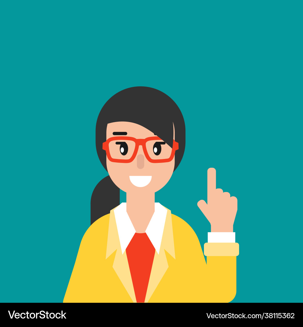 Cute smiling teacher or tutor avatar internet Vector Image