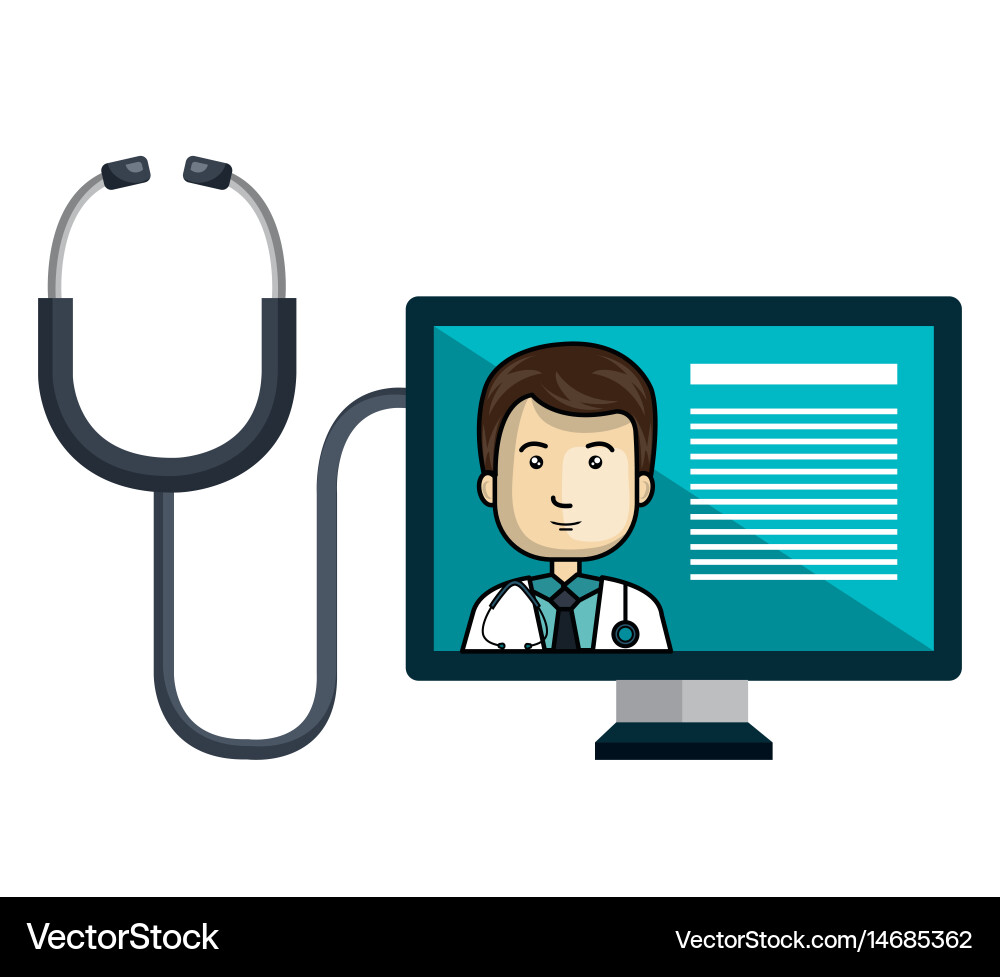 Digital healthcare technology icon Royalty Free Vector Image